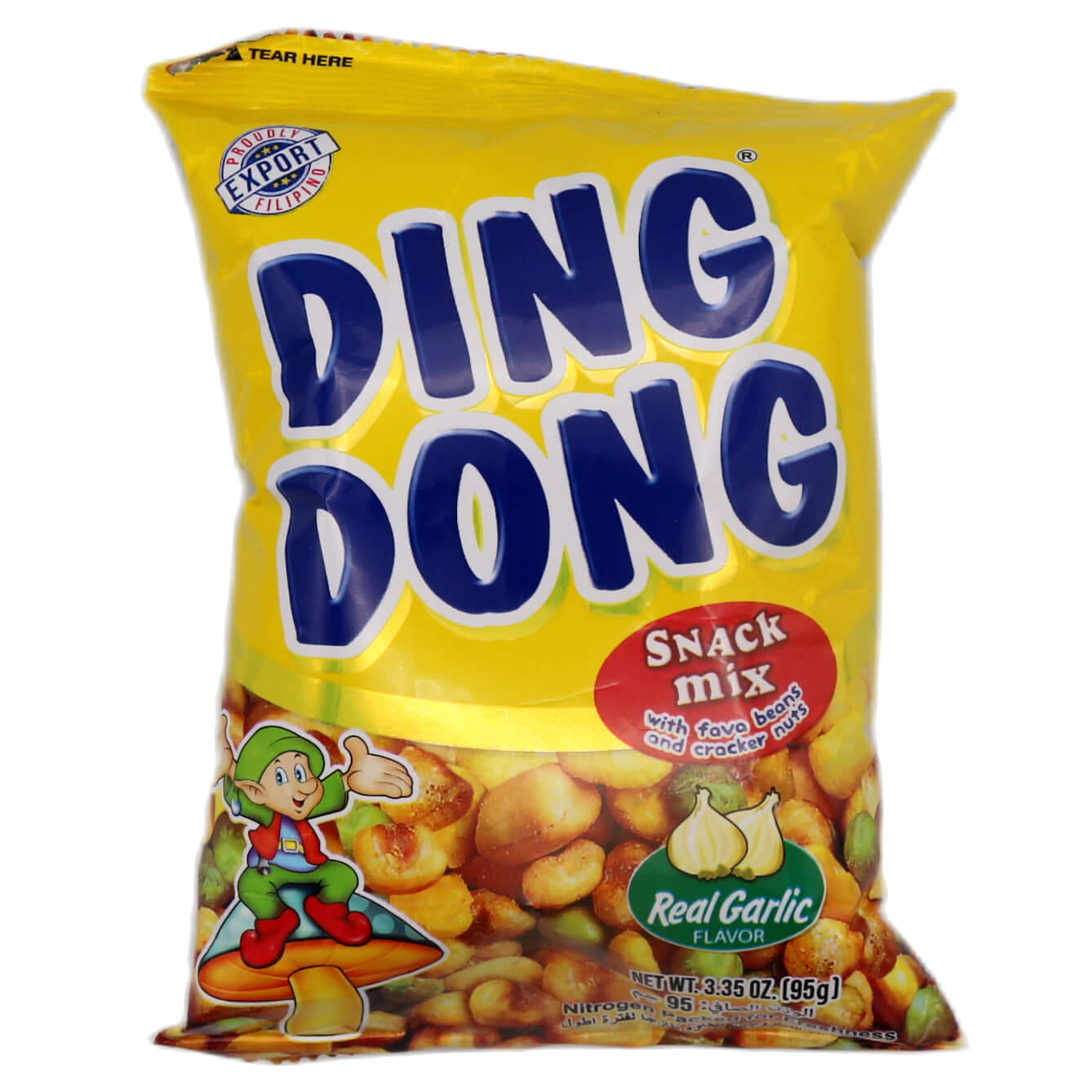 ding dong snack mix real garlic with fava beans and cracker nuts 95g no ...