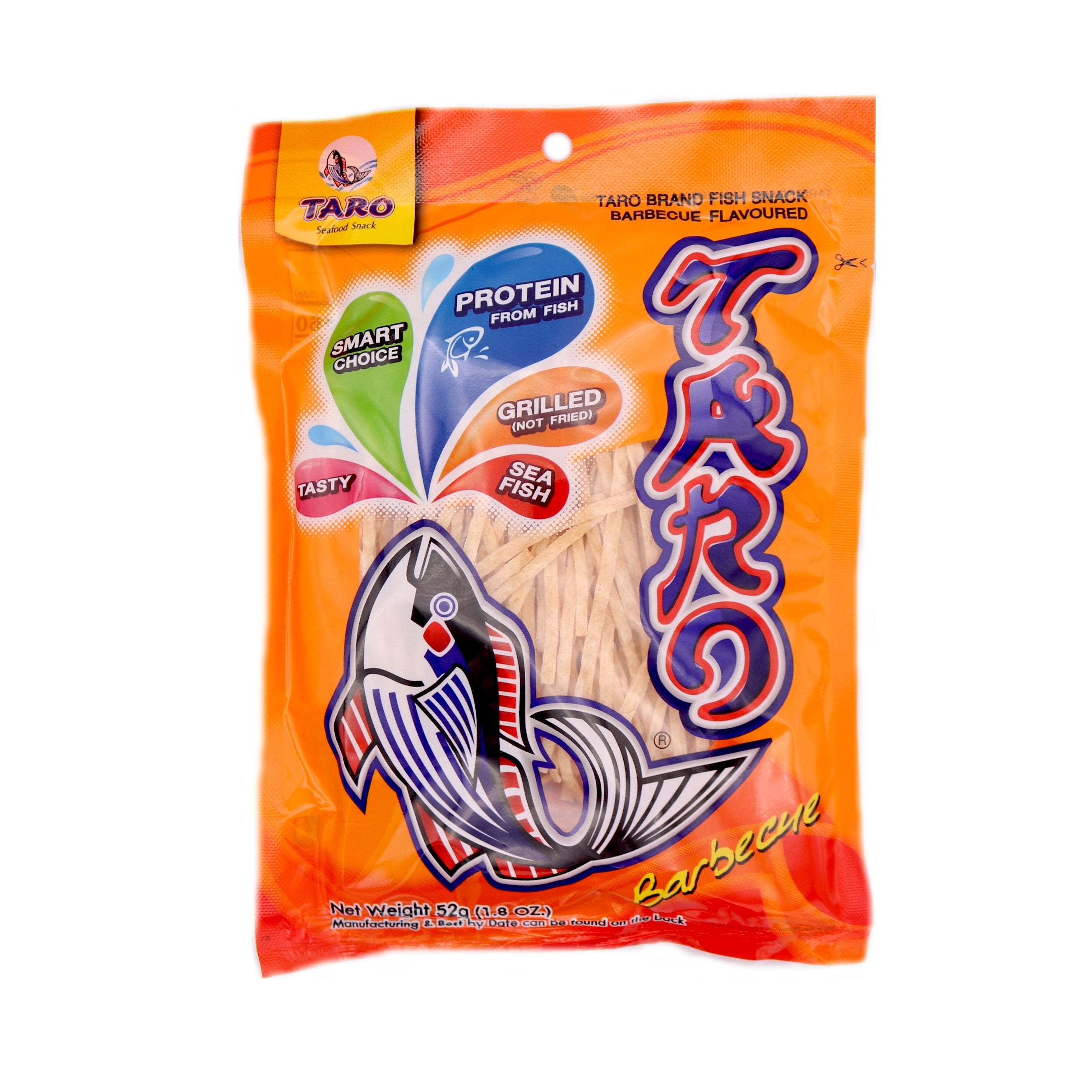 Taro Brand Fish Snack Barbecue Flavoured 52g - Tuk Tuk Mart