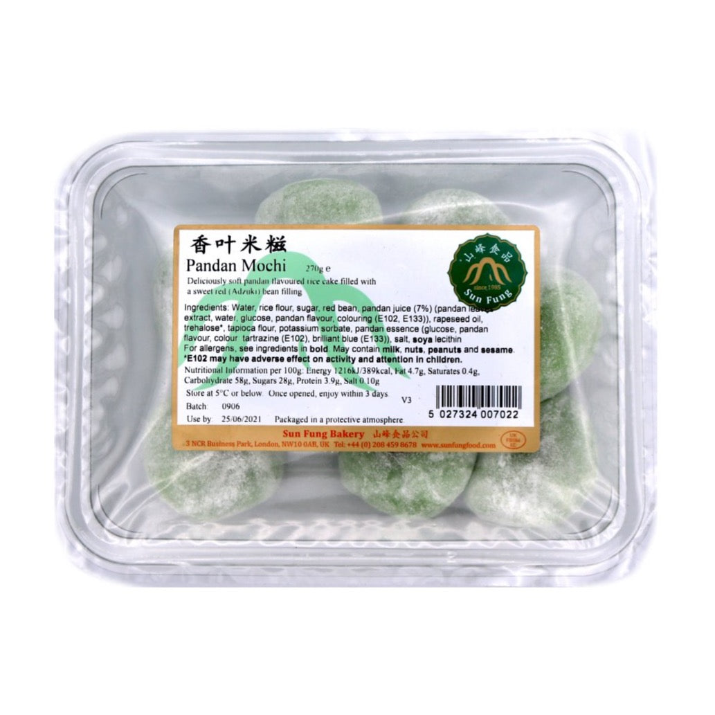 Sun Fung Bakery Pandan Mochi 270g - Tuk Tuk Mart