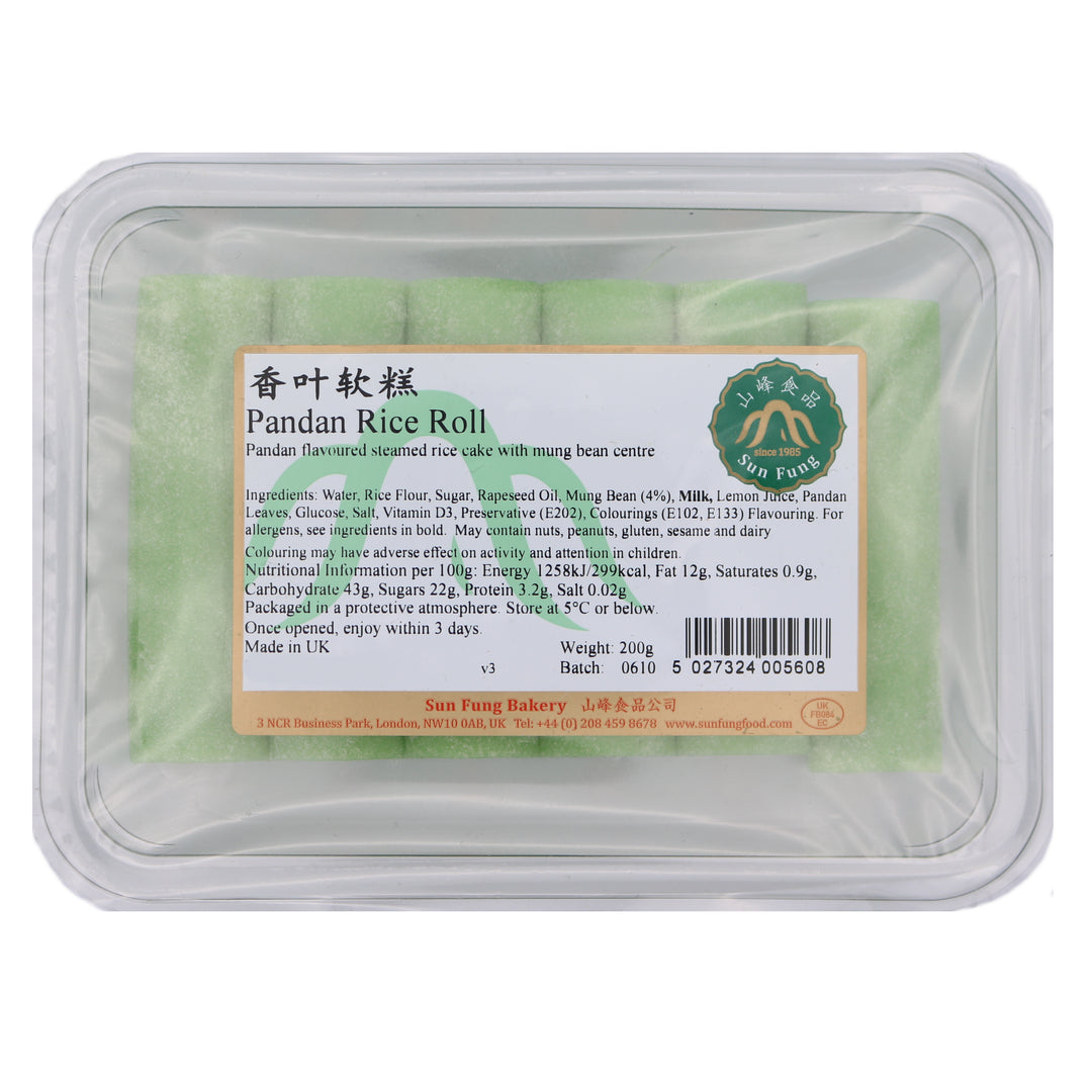 Sun Fung Bakery Pandan Rice Roll 200g - Tuk Tuk Mart